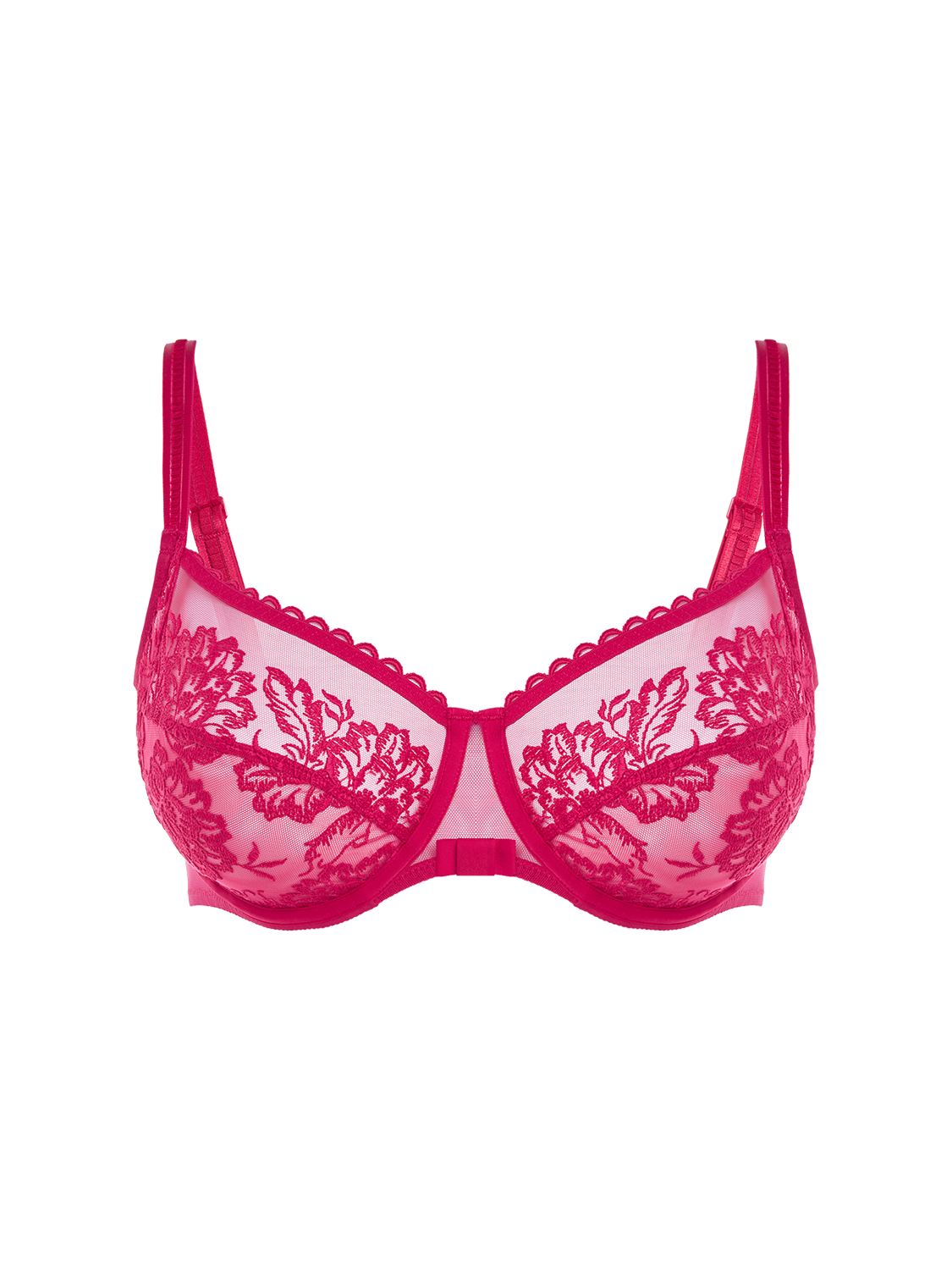 Romance Square Neck Full Cup Bra - Cranberry – Simone Perele