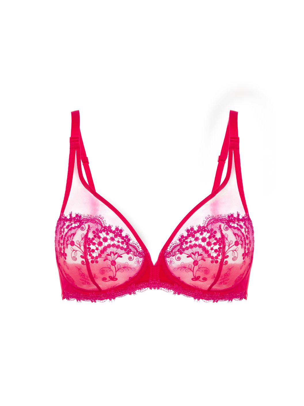 Wish Triangle Push Up Bra - Fabulous Pink – Simone Perele